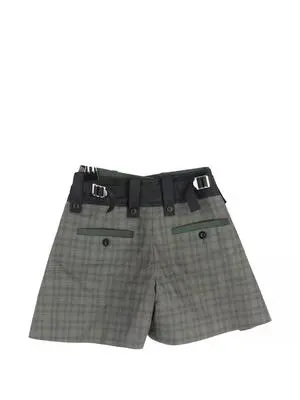 Sacai Layered Checked Shorts