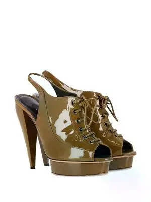 Burberry Slingback Platform Sandals