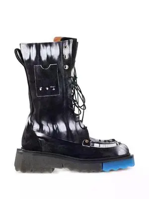 Off-White Tie-dye Combat Boots