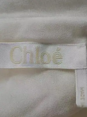 Chloé Square-collar Pleated Midi Dress