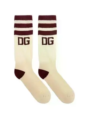 Dolce & Gabbana Striped Socks - Neutrals