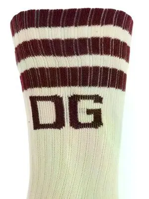 Dolce & Gabbana Striped Socks - Neutrals