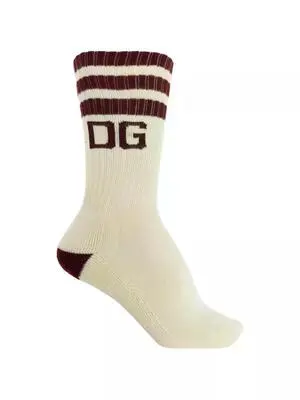 Dolce & Gabbana Striped Socks - Neutrals