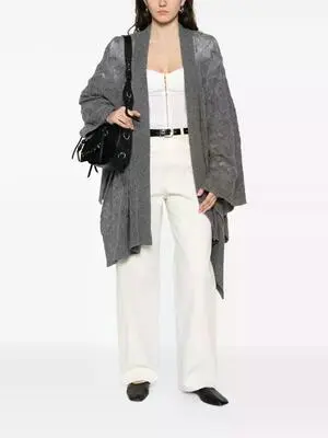 Ermanno Scervino Asymmetric Cable Knit Cardigan