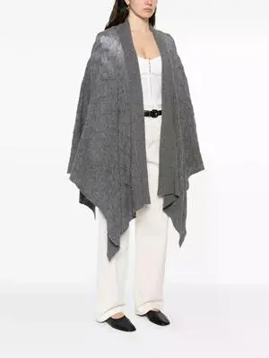 Ermanno Scervino Asymmetric Cable Knit Cardigan