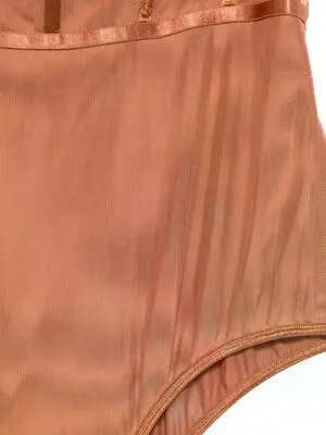 Zimmermann Ribbon-trim Corset Bodysuit - Orange