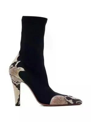 Paris Texas Belle Snakeskin-effect Ankle Boots