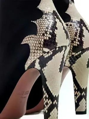 Paris Texas Belle Snakeskin-effect Ankle Boots