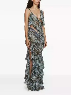 Christopher Esber Unravelled Cut-out Ruffled Dress