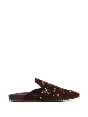 PEDRO GARCIA Braidy Embellished Mules