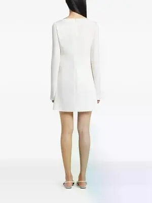COURREGES Buckle Long-sleeves Mini Dress - White