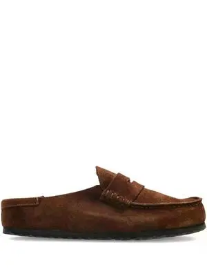 BIRKENSTOCK Naples Wrapped Suede Mules - Brown