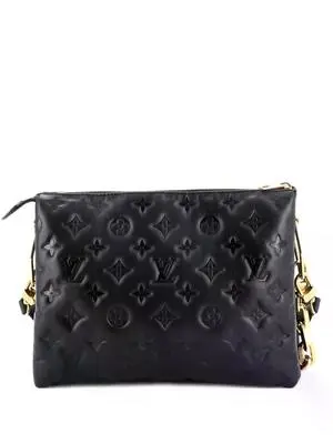 LOUIS VUITTON Coussin Pm Monogram Embossed Lambskin Crossbody Bag - Black