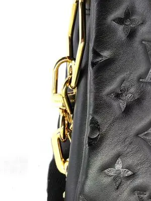 LOUIS VUITTON Coussin Pm Monogram Embossed Lambskin Crossbody Bag - Black