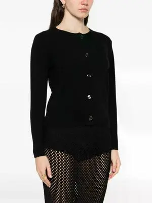 PUROTATTO Buttoned Cardigan - Black