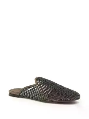 Brunello Cucinelli Net Slides - Grey