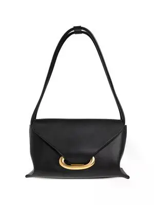 WANDLER Veneto Curved Top Handle Tote Bag - Black