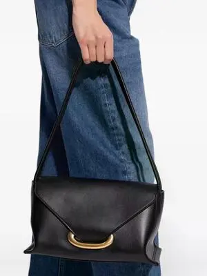 WANDLER Veneto Curved Top Handle Tote Bag - Black