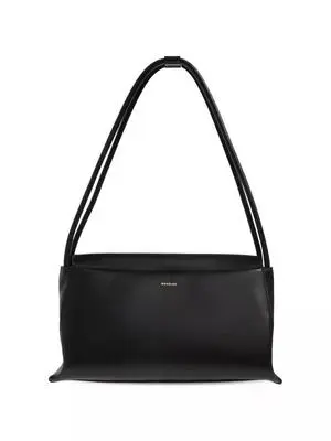 WANDLER Veneto Curved Top Handle Tote Bag - Black