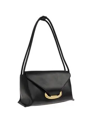WANDLER Veneto Curved Top Handle Tote Bag - Black