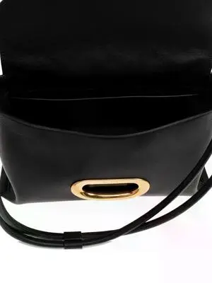 WANDLER Veneto Curved Top Handle Tote Bag - Black
