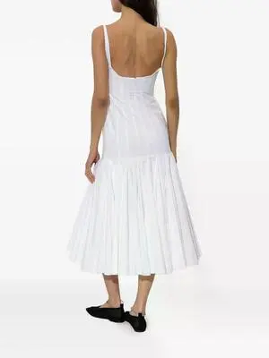 Jacquemus Agave Pleated Dress - White
