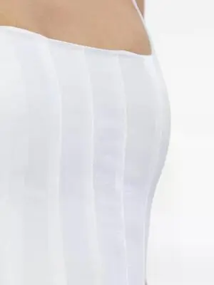 Jacquemus Agave Pleated Dress - White