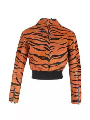 Dior Tiger-print Cropped Bomber Jacket