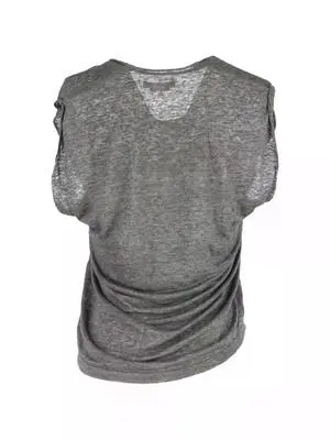 ISABEL MARANT VINTAGE Draped Linen T-shirt