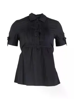 Escada Tie-waist Short-sleeve Blouse