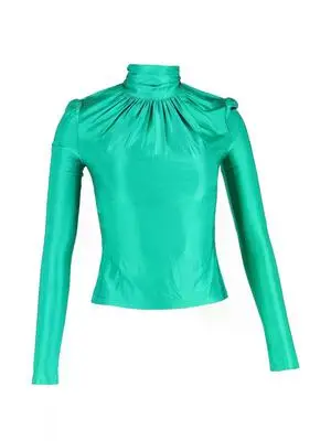 Rabanne Ruched Turtleneck Top