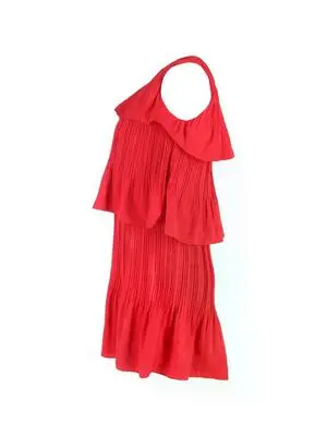 Maje Rockano Tie Pleated Dress