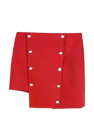 Versace Asymmetric Button Mini Skirt