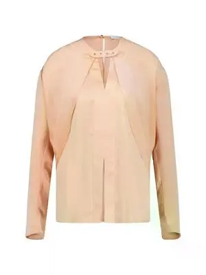 Rabanne Satin Long-sleeve Blouse
