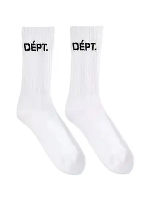 GALLERY DEPT. Logo-intarsia Socks - White