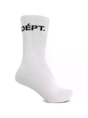GALLERY DEPT. Logo-intarsia Socks - White