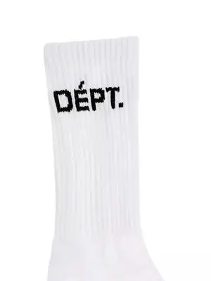 GALLERY DEPT. Logo-intarsia Socks - White