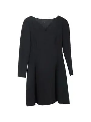 Theory Crepe V-neck Mini Dress