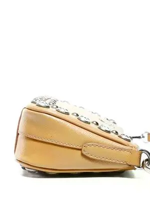 Prada 2000-2020 Studded Leather Shoulder Bag