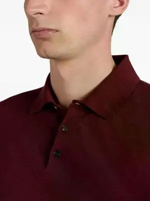 ZANONE Buttoned Polo Shirt - Red