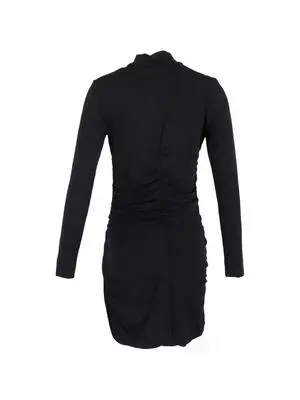 GANNI Ruched Turtleneck Mini Dress