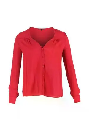 Maje Buttoned Long-sleeve Blouse