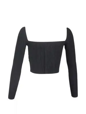 SELF-PORTRAIT Long-sleeve Cropped Top
