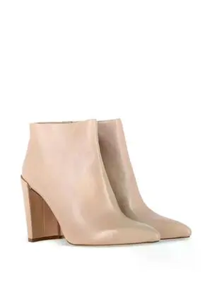 STUART WEITZMAN Leather Ankle Boots With Block Heel