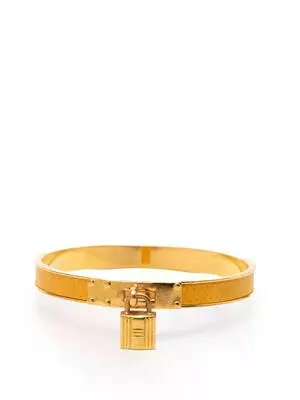 Hermès Epsom Kelly Cadena Lock Bangle Bracelet - Gold
