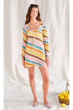 Saylor Siera Crochet Mini Dress