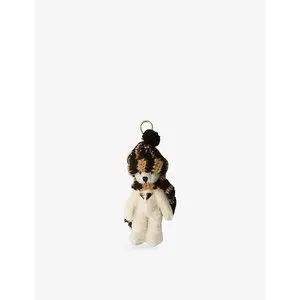 Prada Teddy Cotton And Mohai-blend Bag Charm - Brown