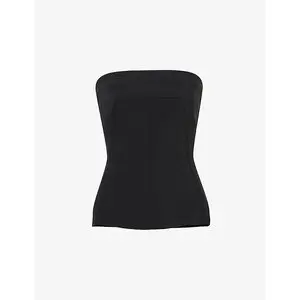 Rick Owens Bustier Cinched Stretch-woven Top