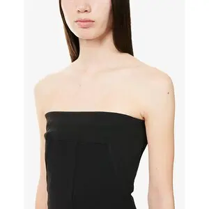 Rick Owens Bustier Cinched Stretch-woven Top