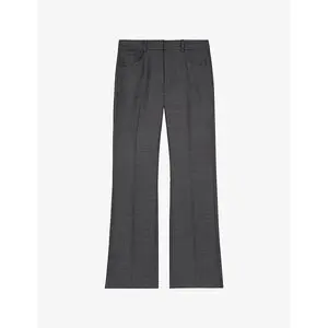 The Kooples Bootcut Mid-rise Wool-blend Trousers